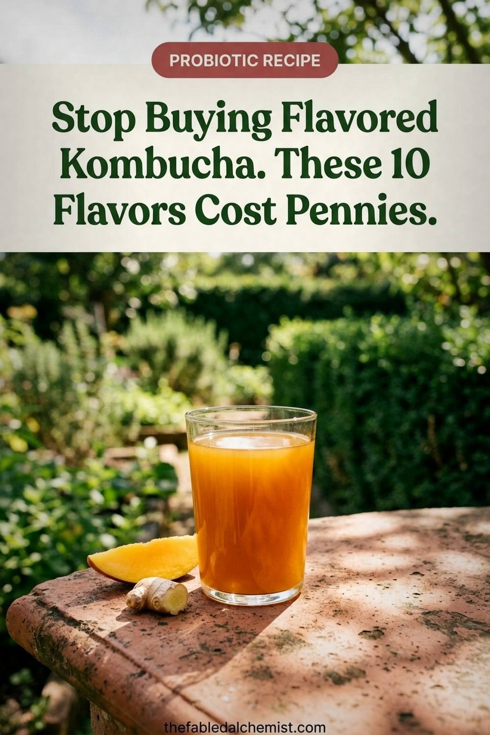 Kombucha Flavoring Recipes: Second Fermentation | The Fabled Alchemist